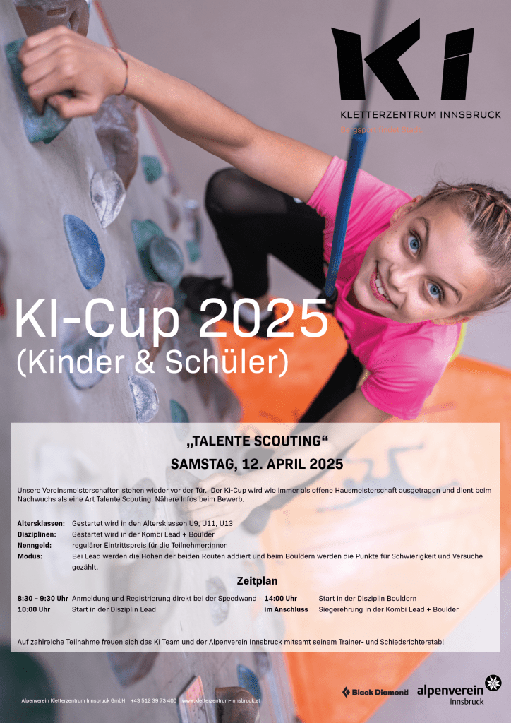 Ki-Cup 2025 Kinder & Schüler - Kletterzentrum Innsbruck